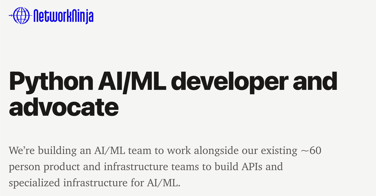 Python Aiml Developer And Advocate